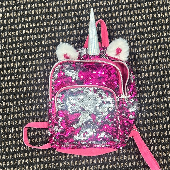 Accessories | Sparkly Pink And Silver Unicorn Backpack For Kids | Poshmark